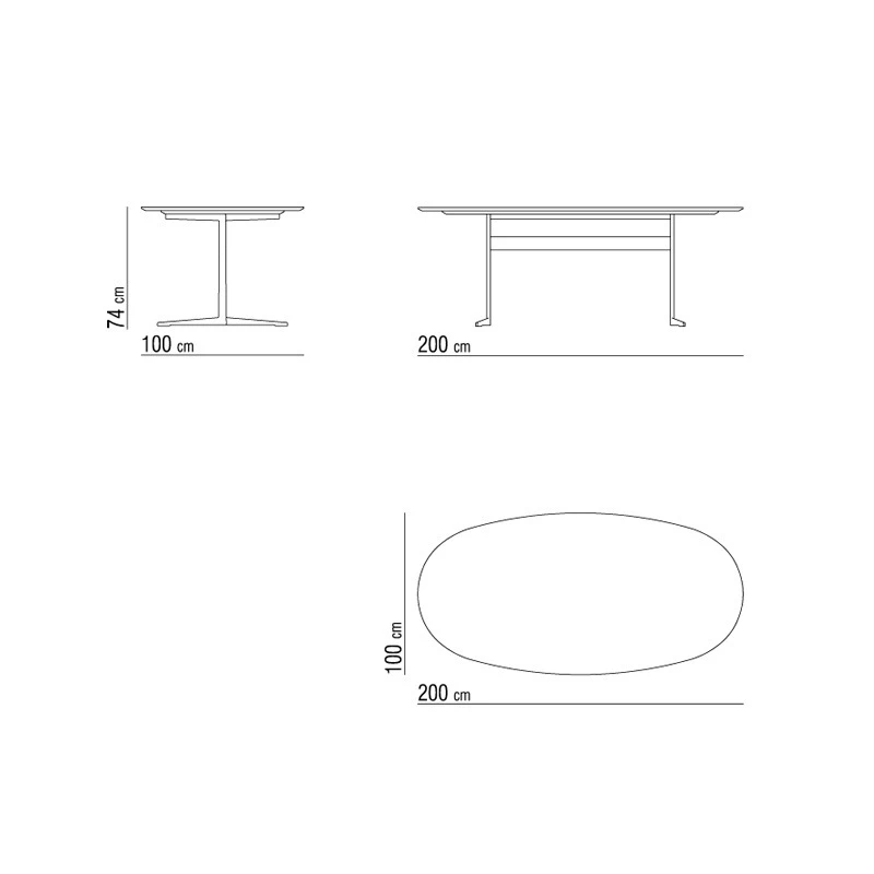 Flexform FLY ovaler Esstisch
